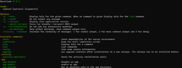 How to Use the OCC Command in Nextcloud – PCPlanet – Tech Blogs | Information